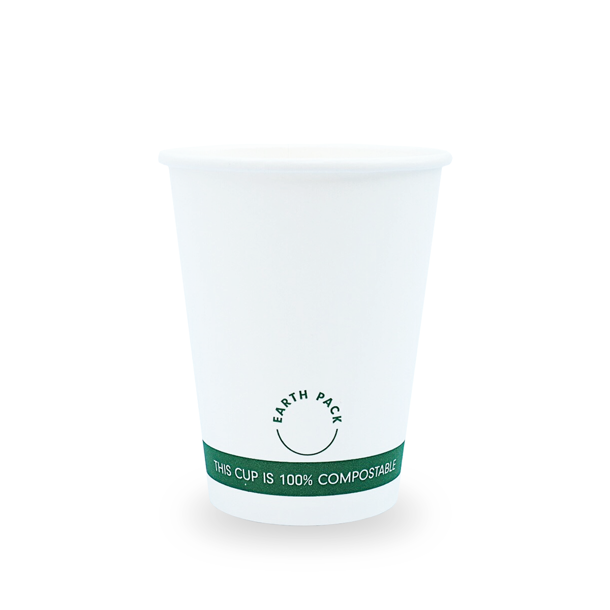 12oz Earth Pack White Single Wall Cup – Cups 2 Go