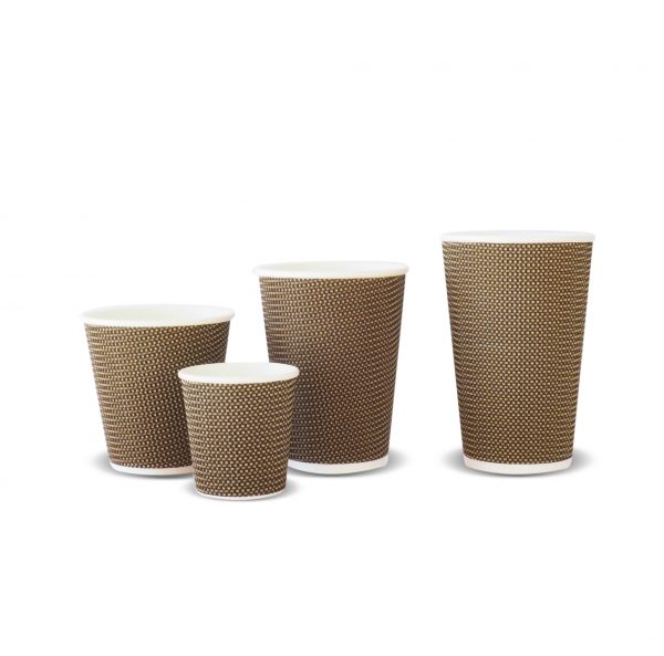 8oz Brown Checker Cup – Cups 2 Go