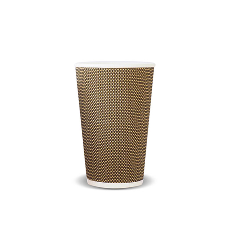 16oz Brown Checker Cup – Cups 2 Go
